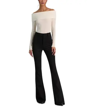 Alice + Olivia Kerry Ultra High Rise Skinny Bootcut Trousers