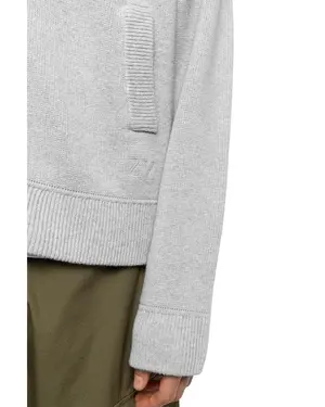 Zadig&Voltaire Gweno Wool & Cashmere Zip Bomber Sweater - Gris Chine