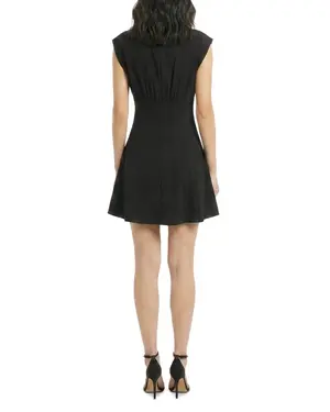 Maggy London Extended Shoulder Boat Neck Mini Dress