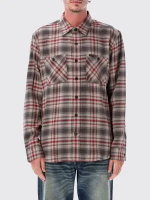 Filson Long-sleeve Check Flannel Shirt With Buttoned Patch Pockets Grey