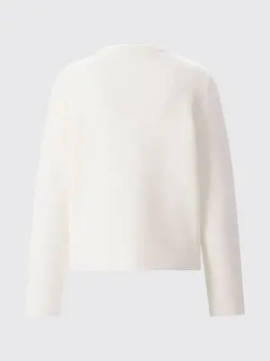 Fabiana Filippi Virgin Wool Short Jacket With Crew Neck - Cream