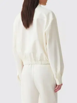Fabiana Filippi Bomber Jacket In Viscose Blend With Shirt Collar And Patch Pockets