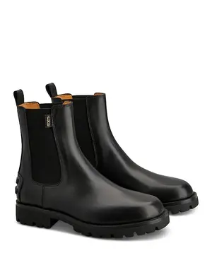 TOD'S Leather Ankle Boots - Black