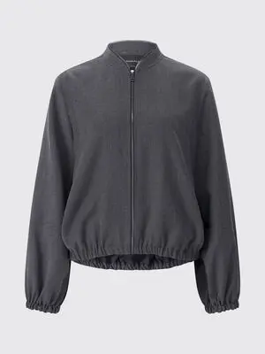 Fabiana Filippi Wool Blend Bomber Jacket With Zip Closure And Elasticated Hem