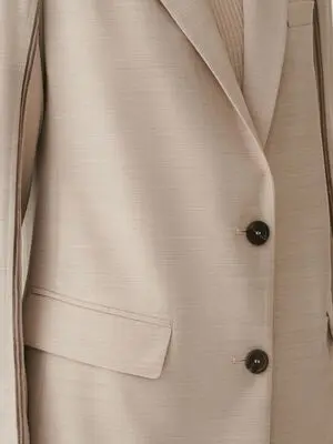 Fabiana Filippi Single-breasted Virgin Wool Blazer With Classic Lapels
