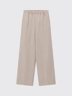 Herno Wide-leg Wool Blend Palazzo Trousers With An Elasticated Waist