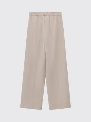 Herno Wide-leg Wool Blend Palazzo Trousers With An Elasticated Waist