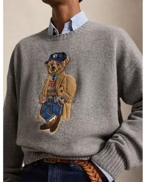 Polo Ralph Lauren Wool & Cashmere Relaxed Fit Polo Bear Sweater
