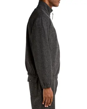 Moncler Elastic Hem Zip Cardigan Sweater