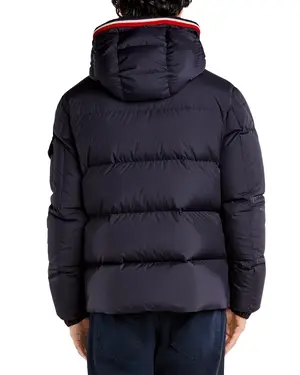 Moncler Lacfroid Stripe Hood Down Puffer Jacket