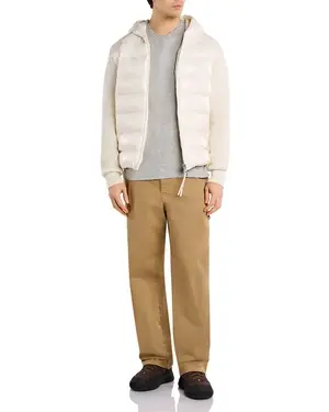 Moncler Wool & Cashmere Hooded Panel Puffer Jacket