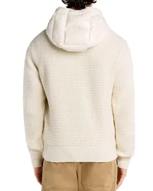 Moncler Wool & Cashmere Hooded Panel Puffer Jacket