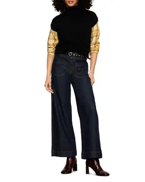 Sanctuary Mock Neck Sweater Shell - Black