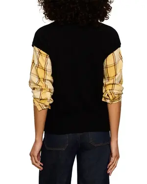 Sanctuary Mock Neck Sweater Shell - Black