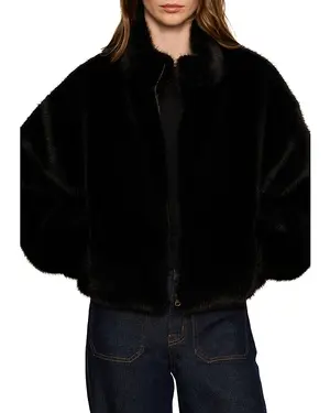 Sanctuary Everest Faux Fur Bomber Jacket - Black