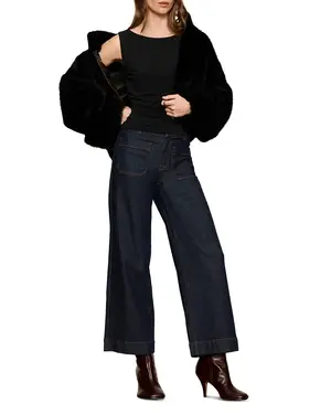 Sanctuary Everest Faux Fur Bomber Jacket - Black