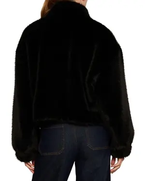 Sanctuary Everest Faux Fur Bomber Jacket - Black