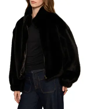 Sanctuary Everest Faux Fur Bomber Jacket - Black
