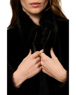 Sanctuary Everest Faux Fur Bomber Jacket - Black