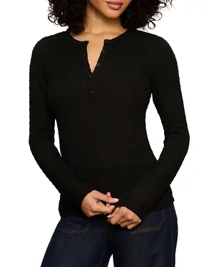 Sanctuary Not So Basic Textured Top - Black
