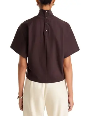 Majestic Filatures Supima Cotton Short Sleeve Mock Neck Tee