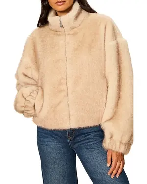 Sanctuary Everest Faux Fur Bomber Jacket - Artic