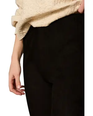 Sanctuary Faux Suede Flared Leggings - Black