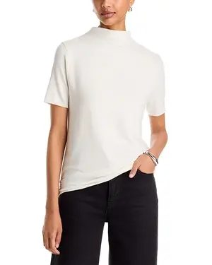 Majestic Filatures Mock Neck T-shirts For Women