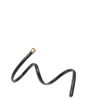 Maje Slim Leather Belt - Black