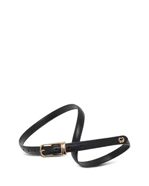 Maje Slim Leather Belt