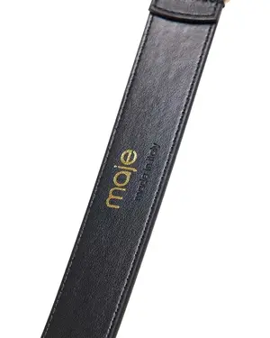 Maje Oval Buckle Leather Belt