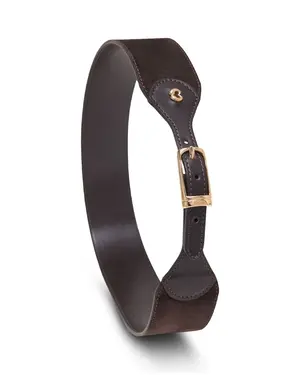 Maje Suede & Leather Corset Belt - Dark Brown