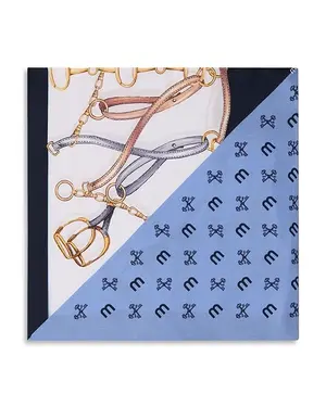 Maje Equestrian Motif Silk Scarf