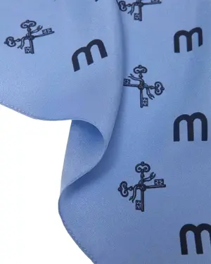Maje Equestrian Motif Silk Scarf