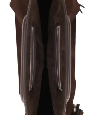 Maje M Fringed Suede Crossbody Bag - Dark Brown