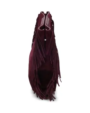 Maje M Fringed Suede Crossbody Bag