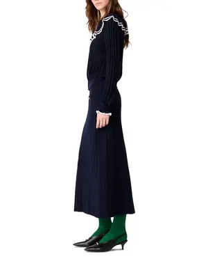 Maje Migna Layered Cape Cardigan