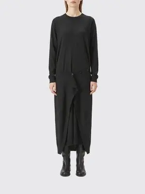 LEMAIRE Asymmetrical Knit Midi Dress With Dropped Shoulders