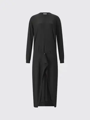 LEMAIRE Asymmetrical Knit Midi Dress With Dropped Shoulders