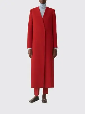 Fabiana Filippi Single-breasted Long Coat In Viscose Blend With Concealed Closure