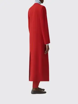Fabiana Filippi Single-breasted Long Coat In Viscose Blend With Concealed Closure