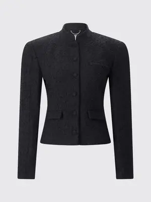 Magda Butrym Single-breasted Short Blazer In Wool Bouclé With High Neck