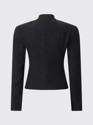 Magda Butrym Single-breasted Short Blazer In Wool Bouclé With High Neck