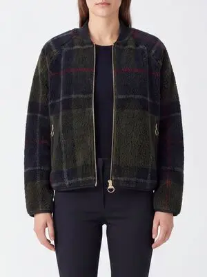 Barbour Tartan Pattern Fleece Zip-up Jacket