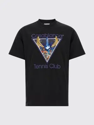 Casablanca Graphic Print Organic Cotton Crewneck T-shirt - Black