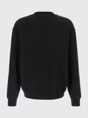Palm Angels Logo Cotton Crewneck Sweatshirt With Dropped Shoulders