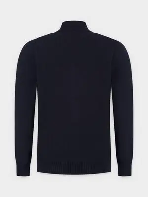Brioni High-neck Pure Cashmere Cardigan With Button Closure - Blue