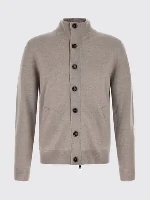 Brioni High-neck Pure Cashmere Cardigan With Button Closure