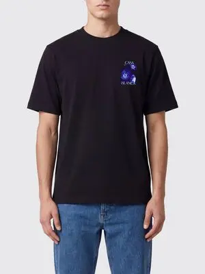 Casablanca Graphic Print Organic Cotton Crew-neck T-shirt Black 2