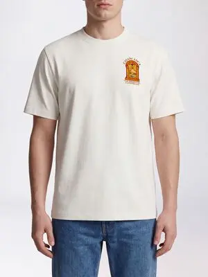 Casablanca Graphic Print Organic Cotton Crew-neck T-shirt - White